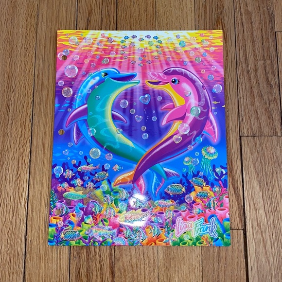 Lisa Frank | Office | Lisa Frank Dancing Dolphins Glitter Two Pocket ...